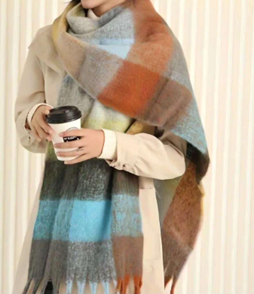 Chunky Checked Scarves - Miss Lark