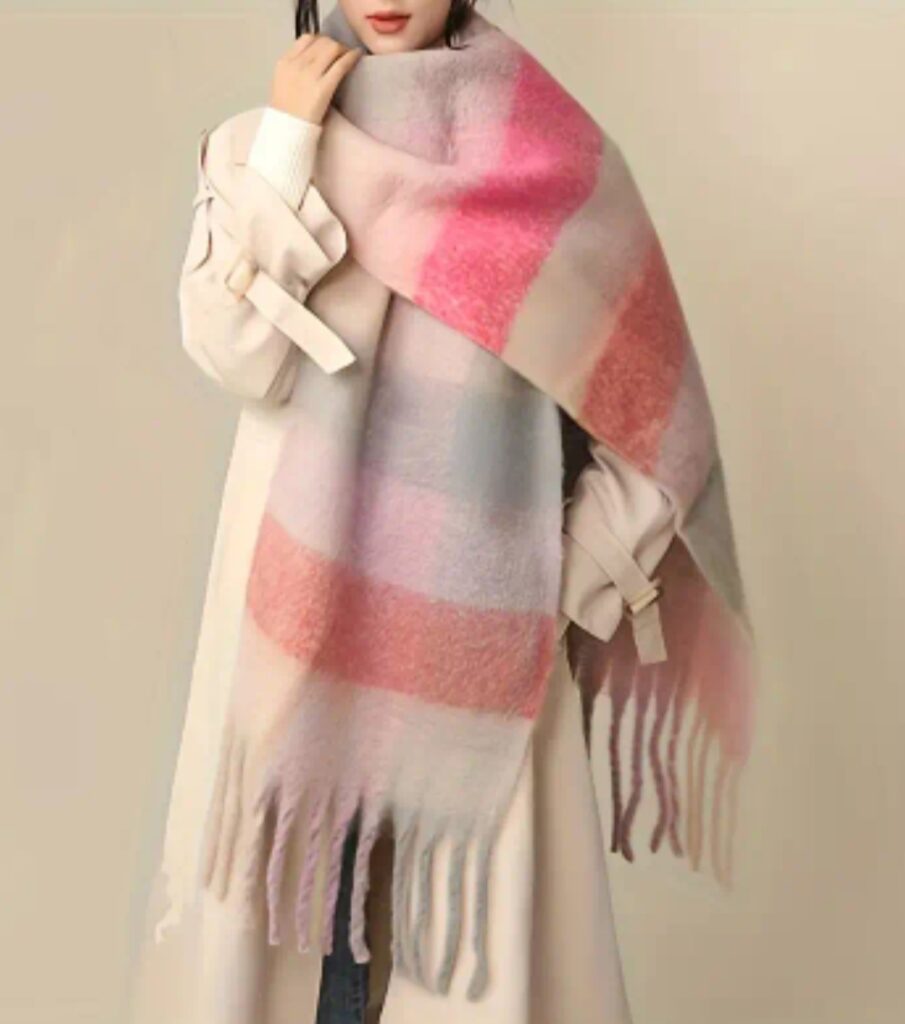 Chunky Checked Scarves - Miss Lark